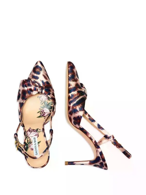 Sachin & Babi Bow-detail Leopard Print Pumps