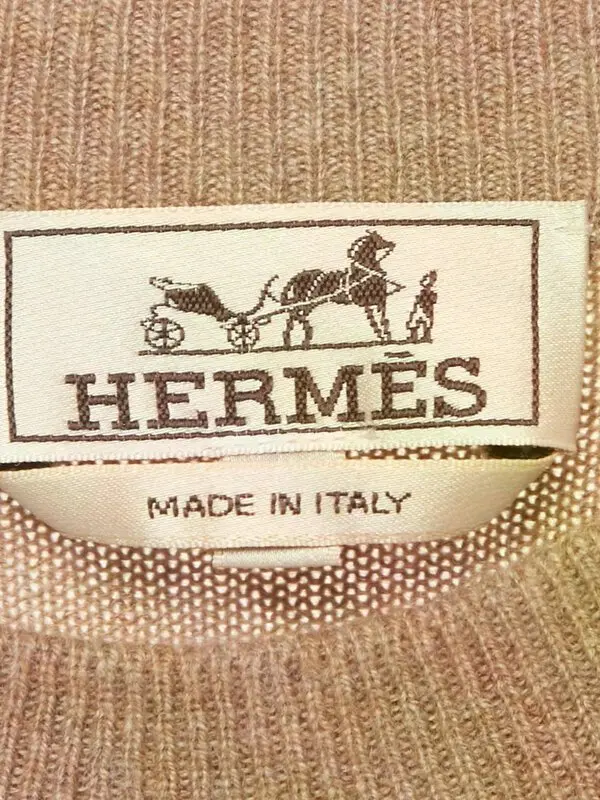 Hermès Cashmere Sweater With Leather Trim