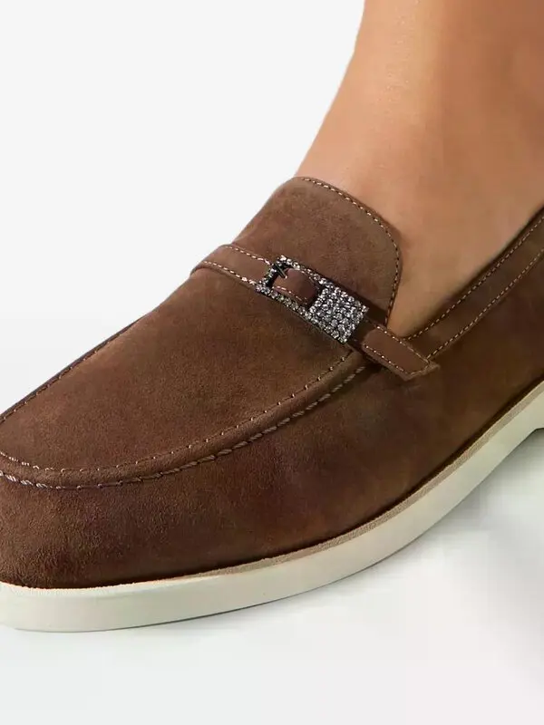 LE SILLA Buckle-strap Leather Loafers
