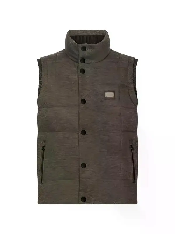 Dolce & Gabbana Logo-plaque Gilet - Green