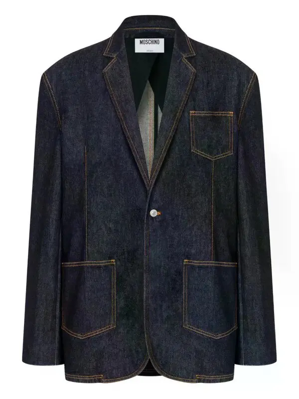 Moschino Patch-pocket Denim Blazer