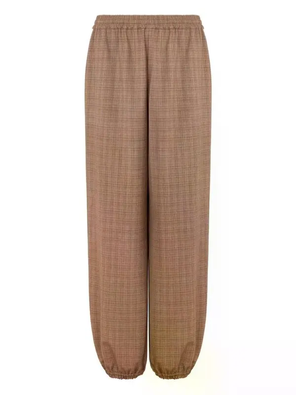 Moschino Plaid-pattern Elastic-waist Trousers