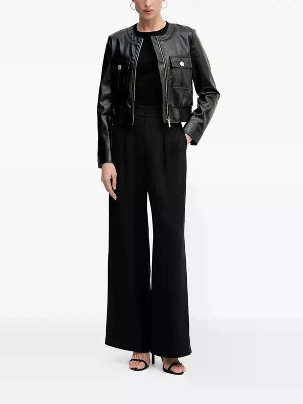 Sisley Flap-pockets Zipped Biker Jacket