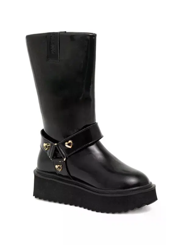 Moschino Heart-detail Platform Boots