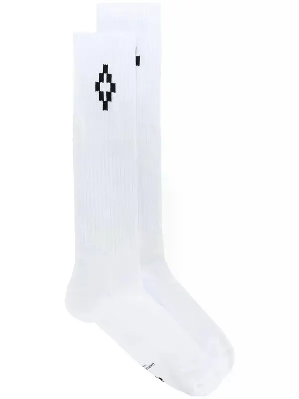 COUNTY OF MILAN Cruz Long Socks - White