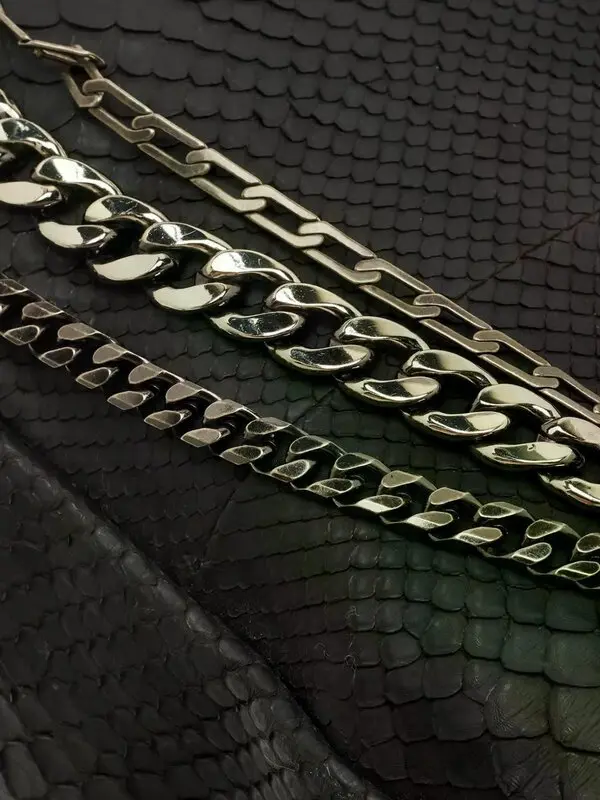 JIMMY CHOO Python Leather Shoulder Bag