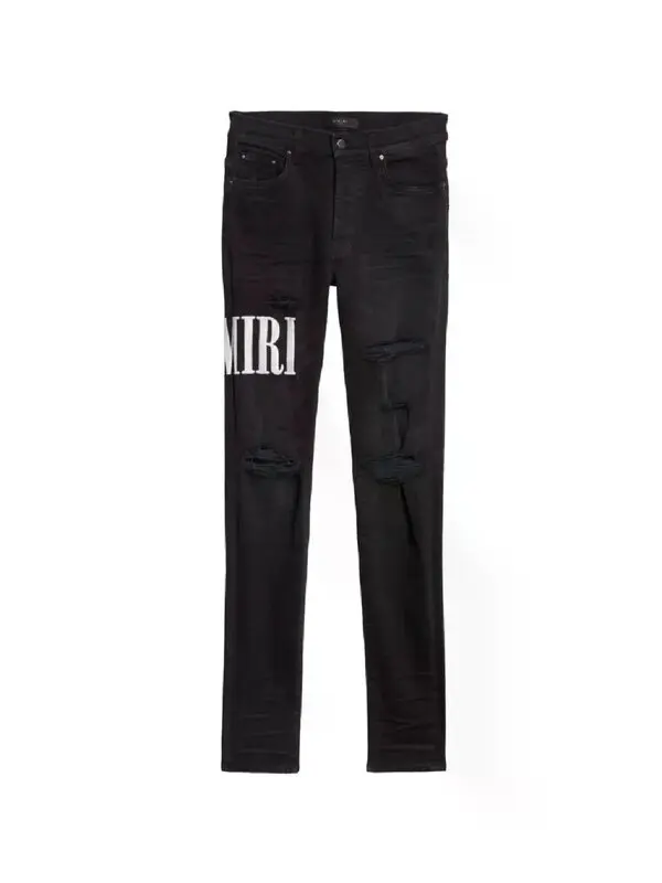 Amiri Logo Distressed Jeans