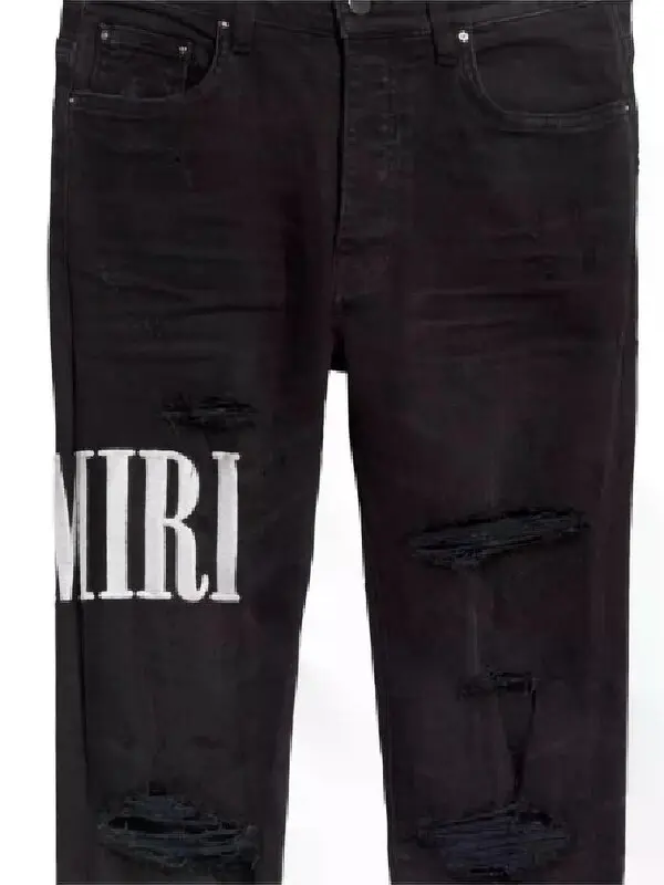 Amiri Logo Distressed Jeans
