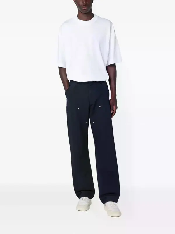 Carhartt Work In Progress Organic Cotton Straight-leg Trousers - Black