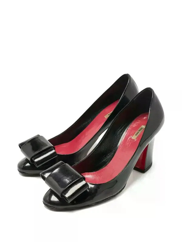 Miu Miu Bow Leather Pumps