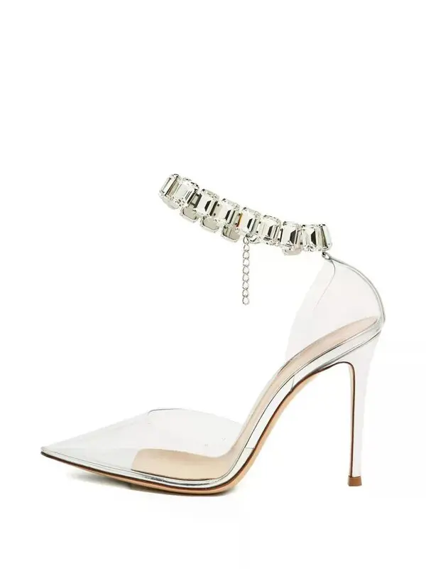 GIANVITO ROSSI Crystal-embellished Leather Heels