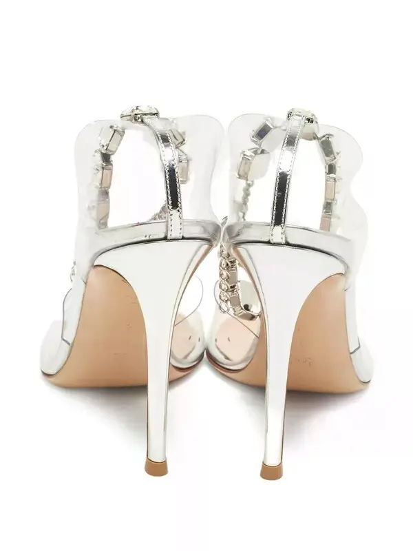 GIANVITO ROSSI Crystal-embellished Leather Heels