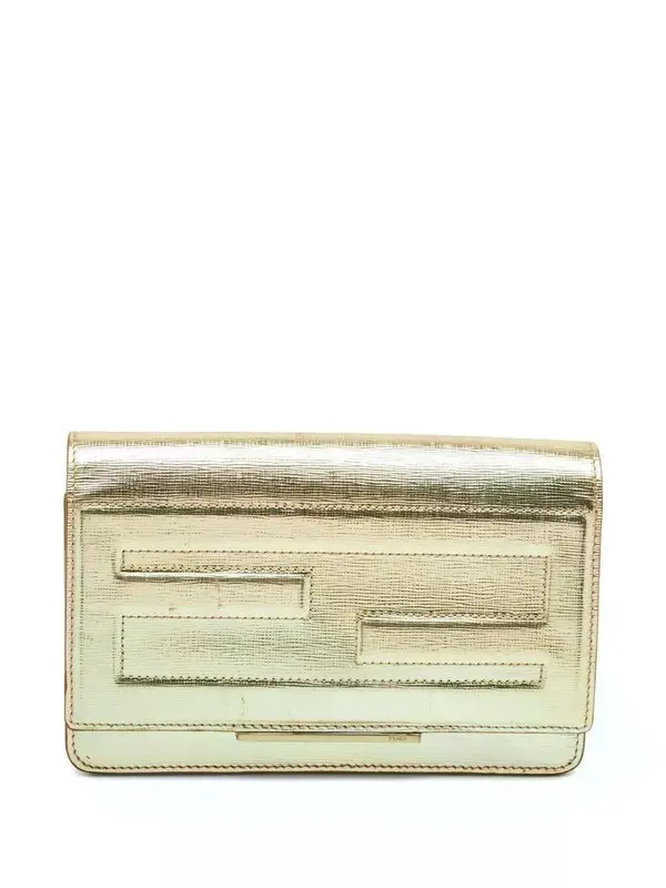 Fendi 2015 Tube Leather Wallet - Gold