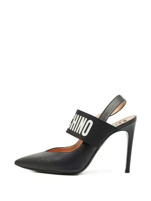 Moschino Logo Pointed Pumps