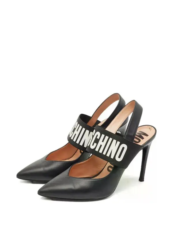 Moschino Logo Pointed Pumps
