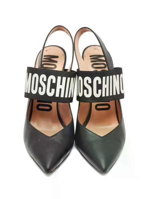 Moschino Logo Pointed Pumps