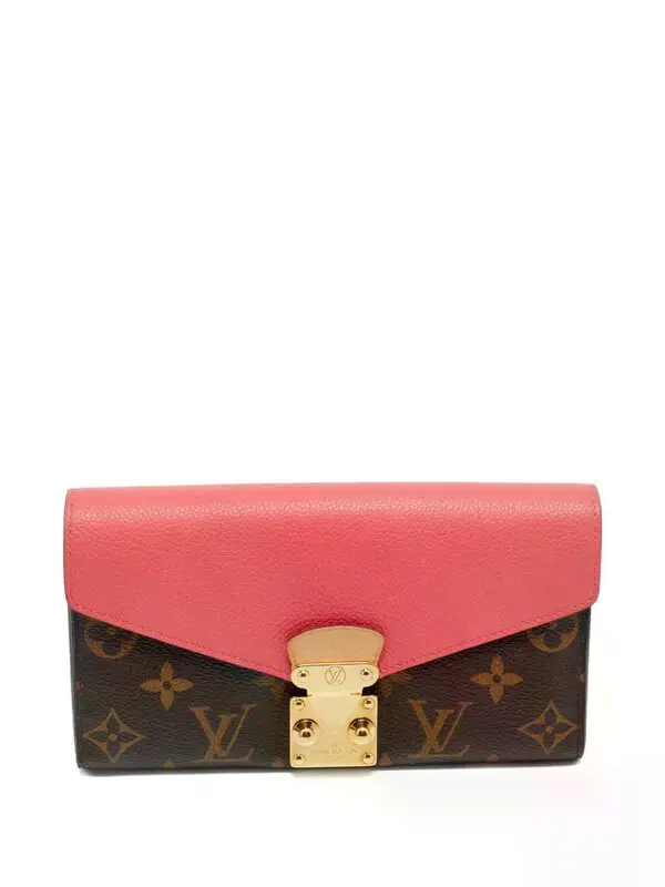 LOUIS VUITTON Pallas Monogram Lock Wallet - Pink