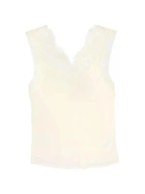 Patrizia Pepe Lace-detail V-neck Top