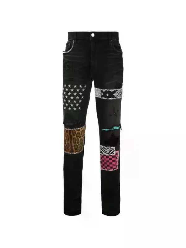 Amiri Patchwork Straight-leg Jeans