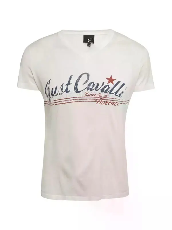 Just Cavalli Logo-print V-neck T-shirt