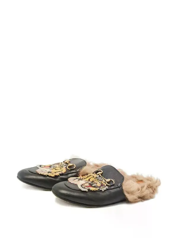 Gucci Princetown Tiger Embroidery Mules