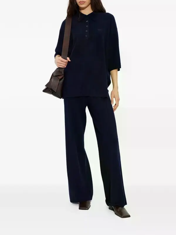 GESTUZ Wide-leg Ribbed Trousers