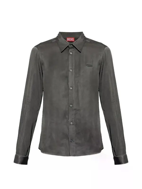 DIESEL® Logo-embroidery Shirt - Grey