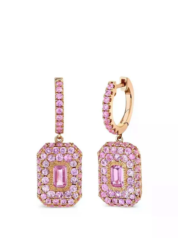 Shay Sapphire Drop Earrings - Pink