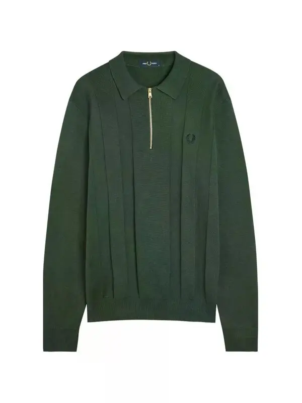 Fred Perry Zip-up Knitted Polo Shirt
