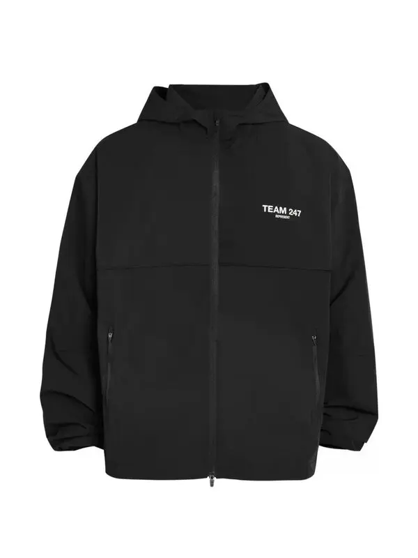 REPRESENT 247 Logo-detail Zip-up Hooded Jacket