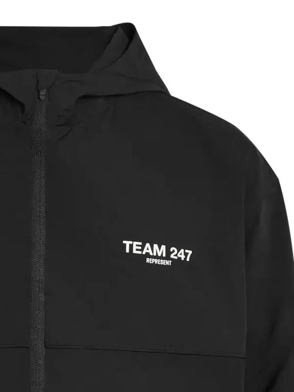 REPRESENT 247 Logo-detail Zip-up Hooded Jacket