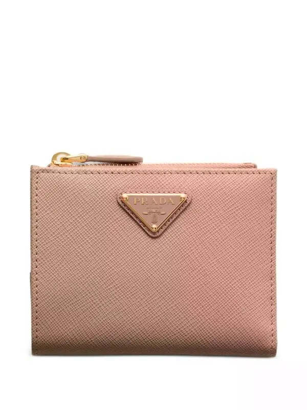 Prada Small Leather Wallet - Neutrals