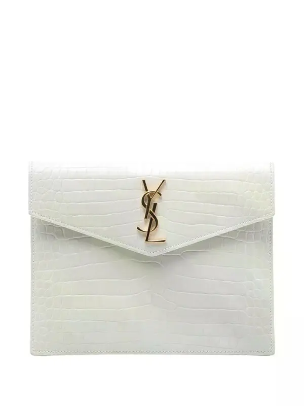 Saint Laurent 2021 Uptown Clutch Bag - White