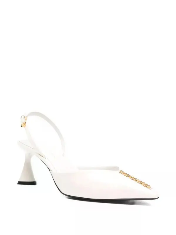 Stella McCartney Pointed Chain-detail Pumps