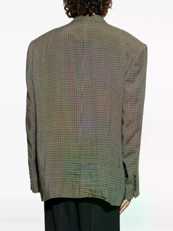 Balenciaga Check-pattern Single-breasted Blazer