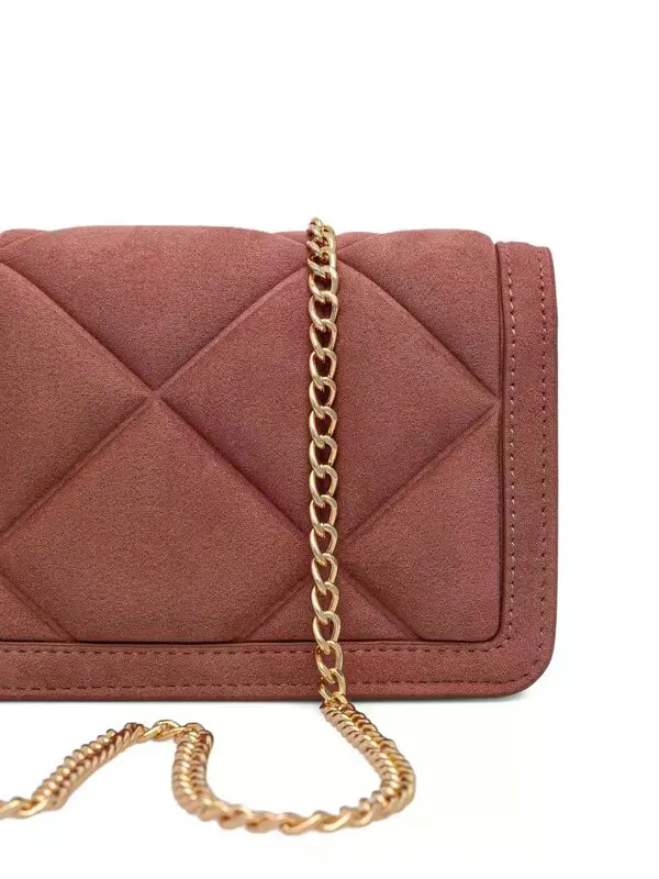 Moschino Quilted Shoulder Bag With Chain Strap - Pink