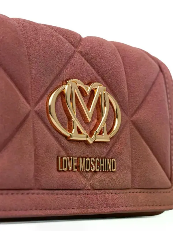 Moschino Quilted Shoulder Bag With Chain Strap - Pink