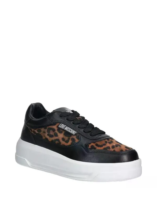 Moschino Leopard-print Platform Sneakers