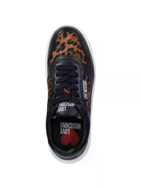 Moschino Leopard-print Platform Sneakers
