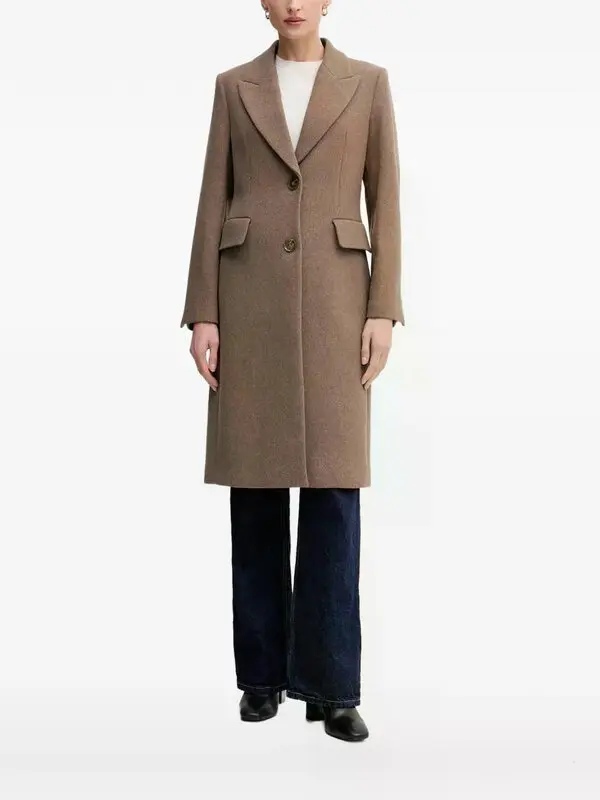 Sisley Buttoned Flap-pockets Single-breasted Coat