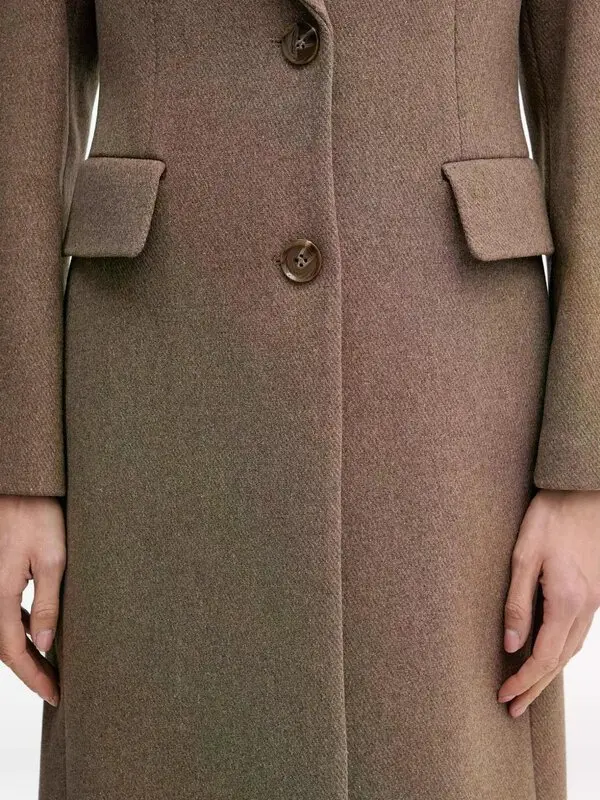 Sisley Buttoned Flap-pockets Single-breasted Coat