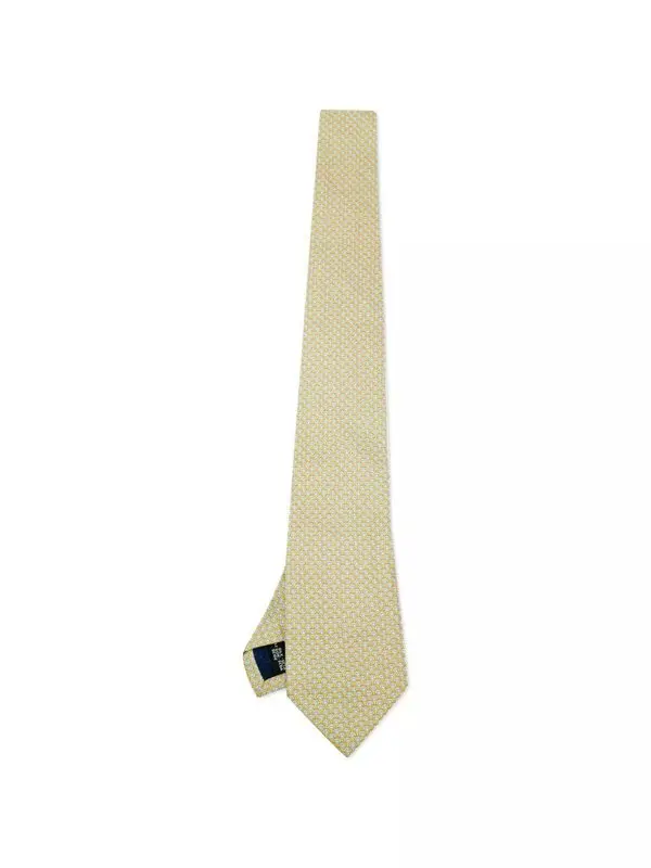 FERRAGAMO Printed Silk Tie - Yellow