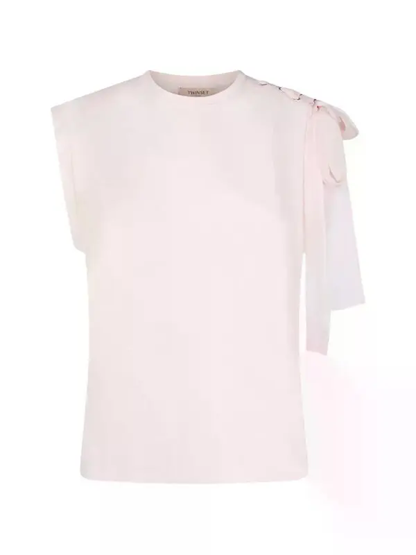 TWINSET Bow-detail T-shirt - Pink