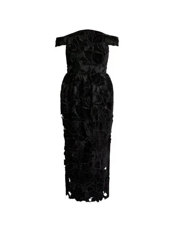 Erdem Floral Off-shoulder Midi Dress