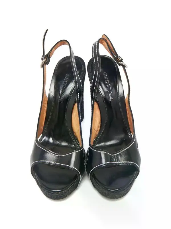 SERGIO ROSSI Open-toe Platform Espadrilles