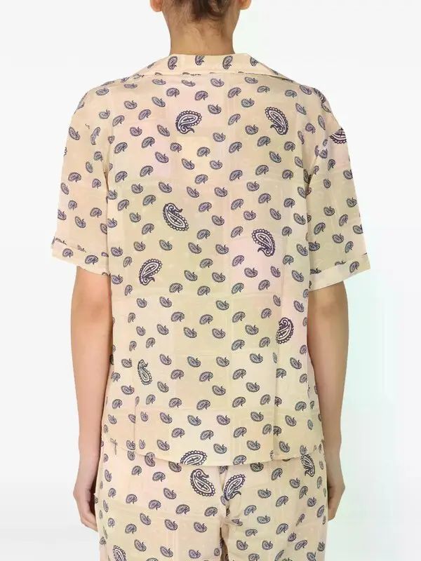 Être Cécile Paisley Short-sleeved Shirt - Neutrals