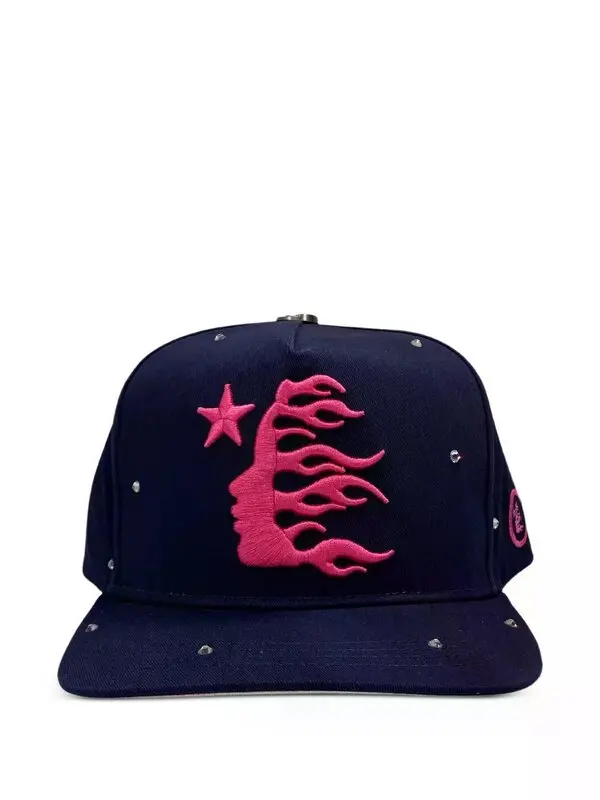 HELLSTAR Logo-embroidered Rhinestone Baseball Cap - Blue