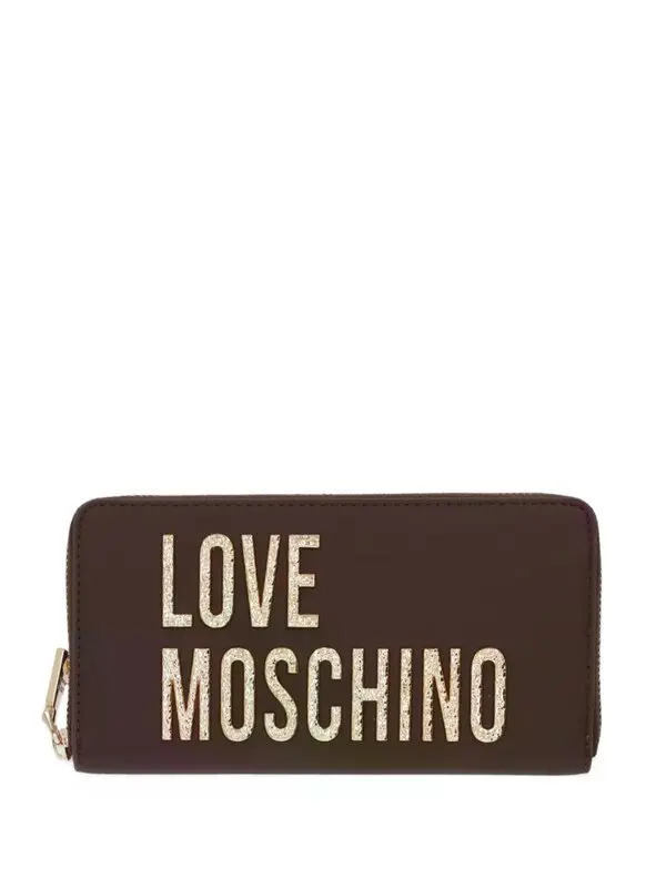 Moschino Logo-lettering Wallet - Brown