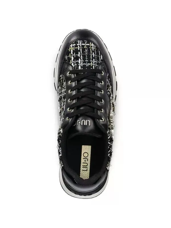 Liu Jo Crystal-appliqué Tweed Sneakers