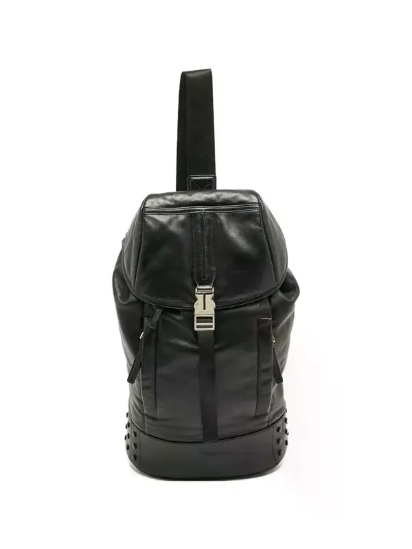 TOD'S Leather Flap Backpack - Black